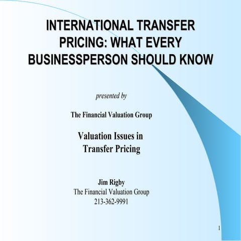 International Transfer Pricing | PPT