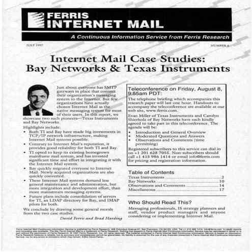 Internet Mail Case Study | PDF