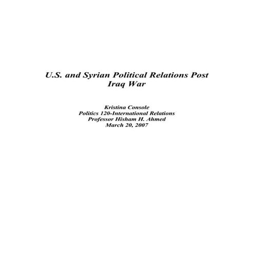 Internl Relations Paper #1 | DOC