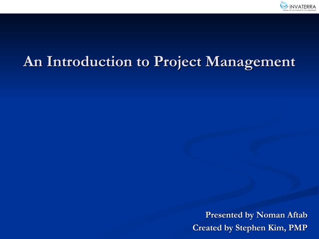 Introduction-to-project-management | PPT