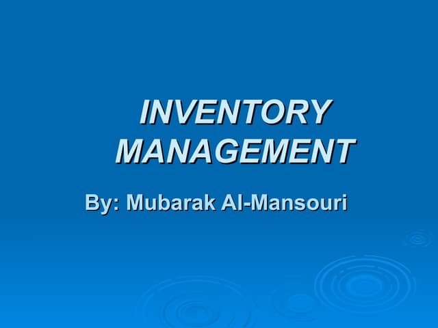 STORE MANAGEMENT TRAINING | PPTX