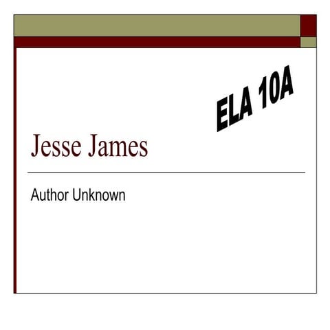 Jesse James | PPT