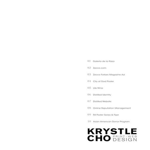 Krystle Cho Portfolio | PDF