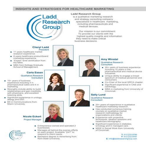 Ladd Research Group brochure | PDF