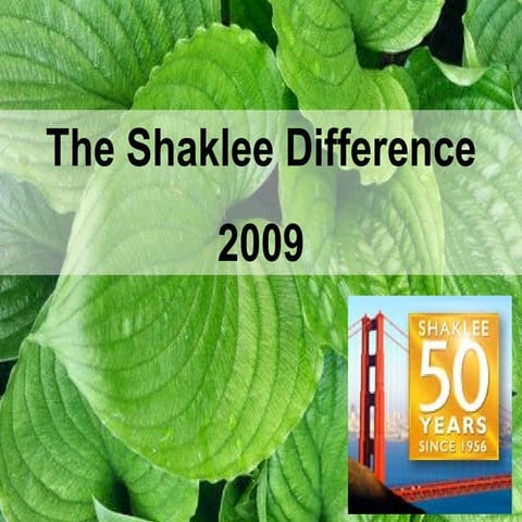 Lw Shaklee Difference Jan 2007 | PPT