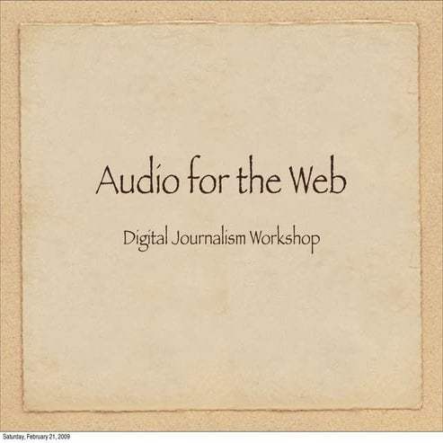 Lecture 3. Audio and Video For the Web | PDF | Digital Audio | Computer ...