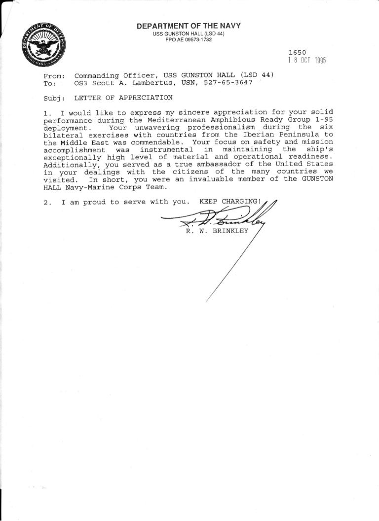 Letter Of Appreciation Mediterranean Deployment letter-of-appreciation-mediterranean-deployment