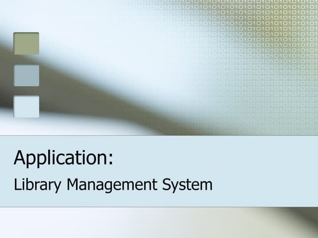 Library management system | PPTX