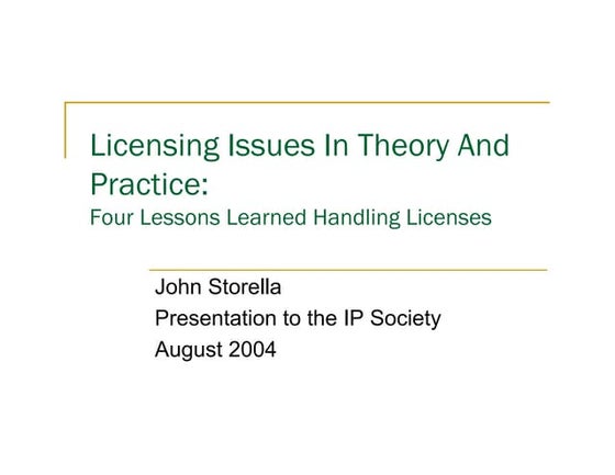 LICENSING | PPT