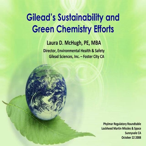 Sustainability & Green Chemistry in Pharma | PPT
