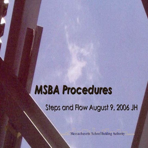 Msba Process Review Jan 2009 | PPT