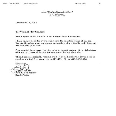 Letter of Recommendation | PDF
