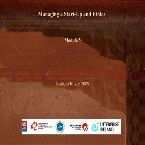 Managing A Start Up And Ethics M5 | PPT