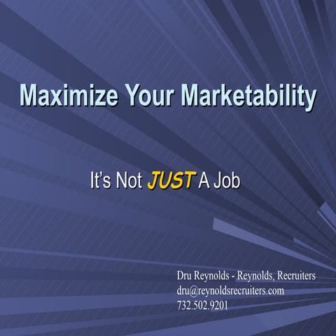 Maximize Your Marketability | PPT