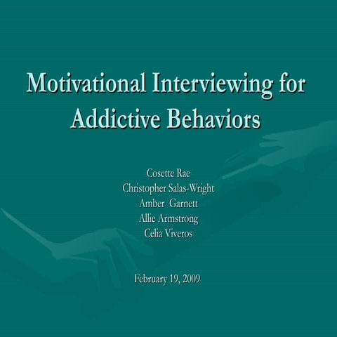 Motivational Interviewing - REFLECTIONS | PDF