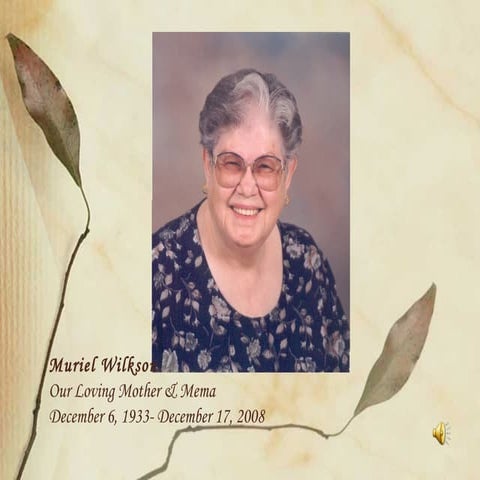 Muriel Wilkson 1 Pp | PPT