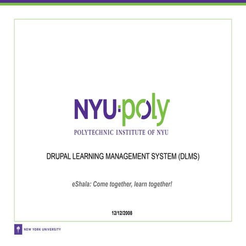 Drupal based LMS | PPT | Technology & Computing