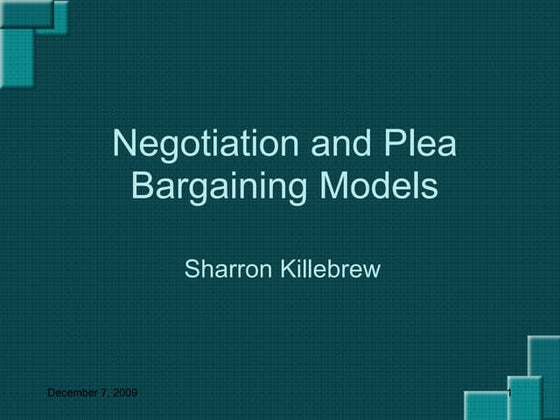 Plea bargaining | PPT | Crime & Harmful Acts to Individuals, Society ...