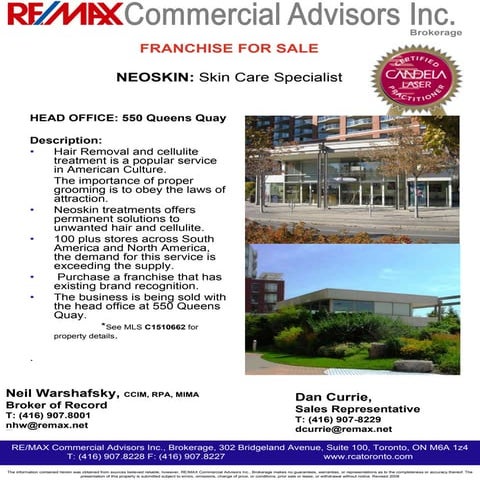 Neoskin Franchise Brochure | PDF