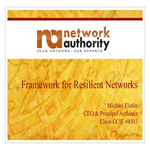 Framework Resilient Networks | PPT