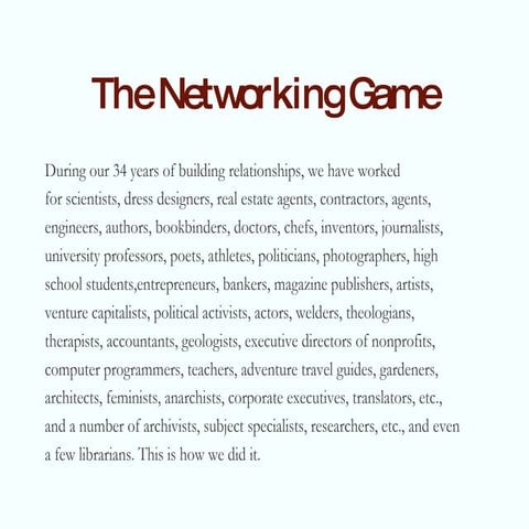 The Networking Game | PPT | Computer Networking | Computing