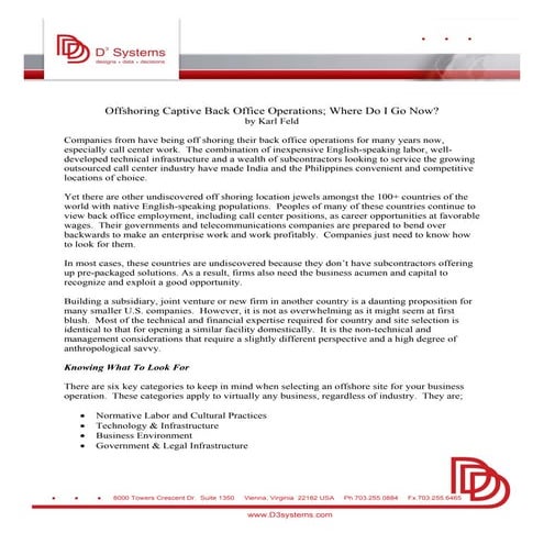 Tholons country assessment framework | PPT