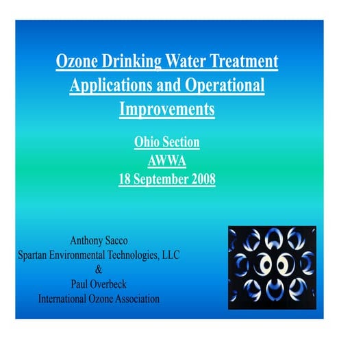 Ohio Awwa 2008 Ozone Drinking Water Treatment | PDF