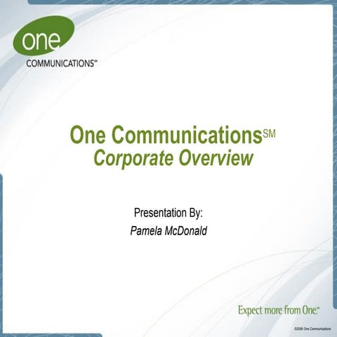 One Communications Power Point | PPT