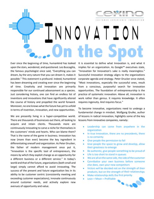 The Roadmap To Innovation Success | PDF