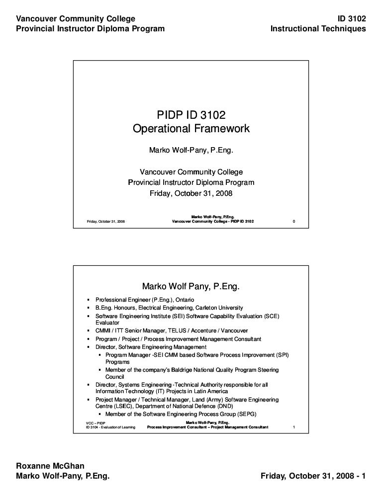 Operational Framework