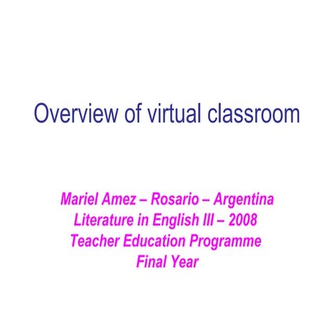 Overview Of Virtual Classroom | PPT