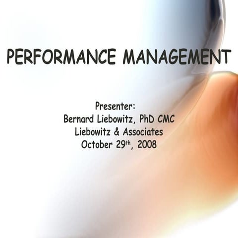 Performance Management | PPT | Human Resources | Business