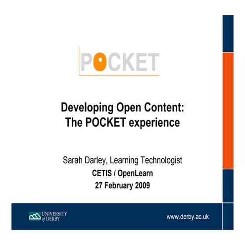 CETIS/OpenLearn presentation | PPT