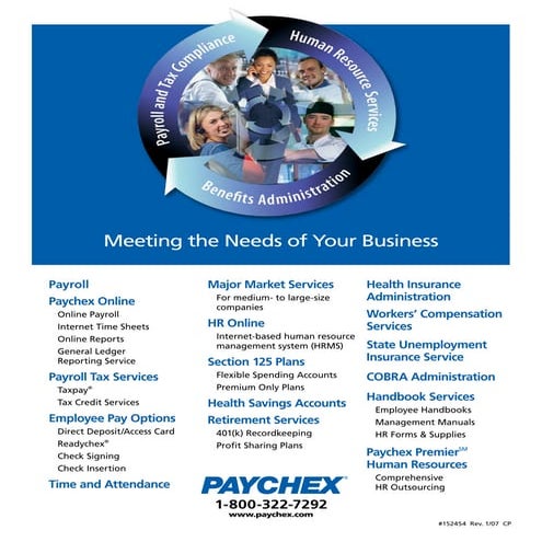 Paychex Services | PDF