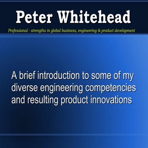 Peter Whitehead Projects | PPT
