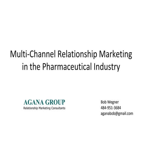 Pharmaceutical Multi Channel Relationship Marketing | PPT | Marketing ...