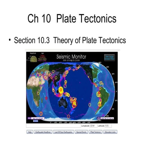 Plate Tectonics 10.3 08 09 | PPT