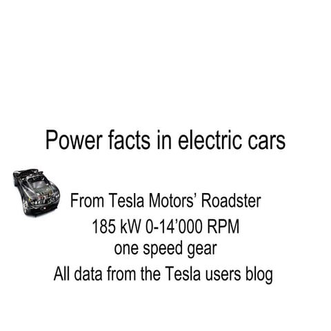 Power Facts from the Tesla roadster | PPT