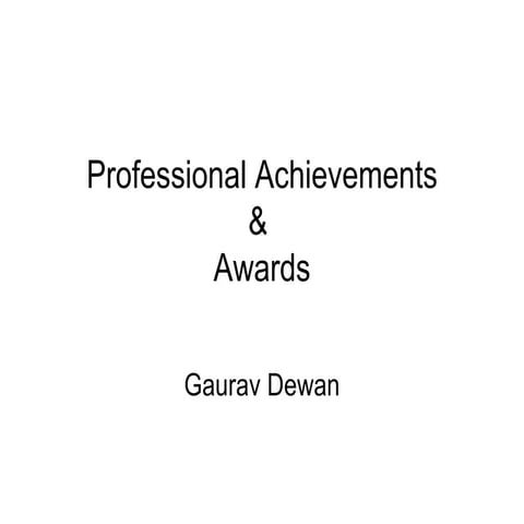 Projects & Awards | PPT