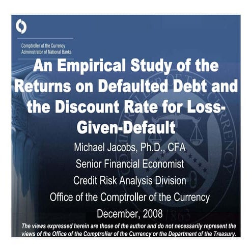 Drsk bloomberg deafult risk | PDF