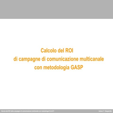 Roi Metodo Gasp | PPT