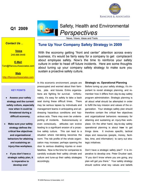 7 Keys for Creating A Safety Culture | PDF