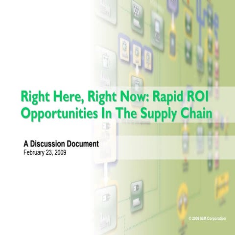 Rapid Roi Ideas For The Supply Chain | PPT