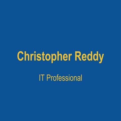 Christopher Reddy | PPT