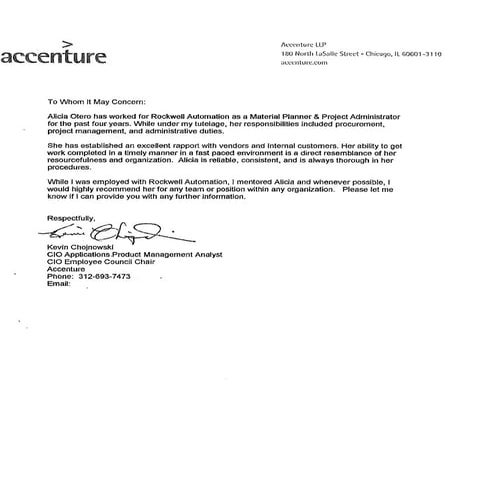 Otero Reference Letters | PPT