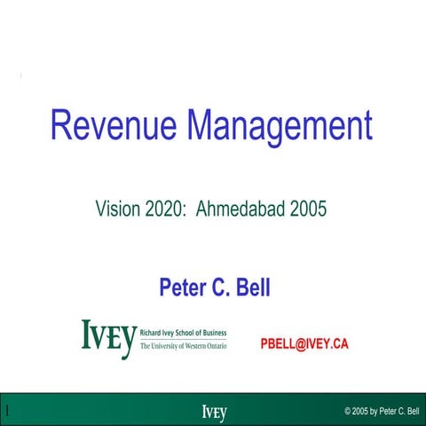 Revenue Management Peter C. Bell 2005 | PDF