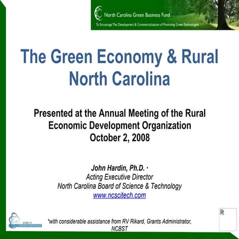 Rural Economic Development Organization Green Business Fund ...