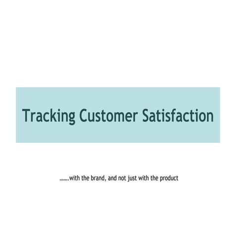 Customer Satisfaction Model | PDF