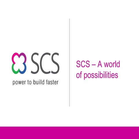 Scs – A World Of Possibilities R New | PPT