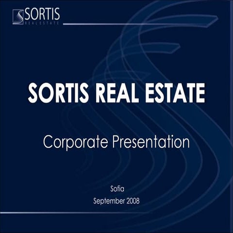 Sortis Re Presentation 20080925 En | PPT